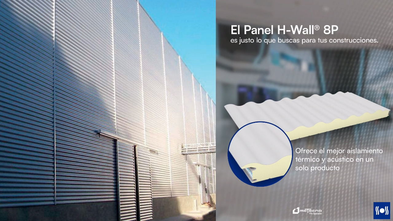 Insumo » Panel sanwich Metecno H-WALL 8P 2" Cal. 24/26 Arena
